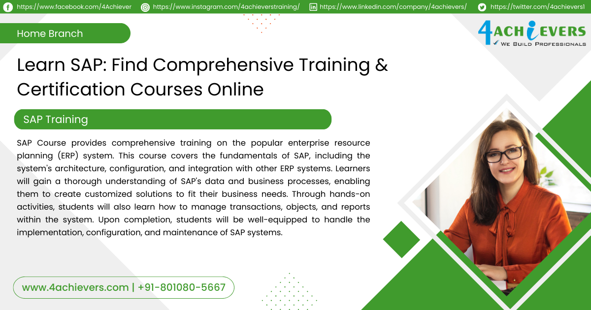 SAP Course with Placement | 100% Job Assistance - 2025 | 4Achievers