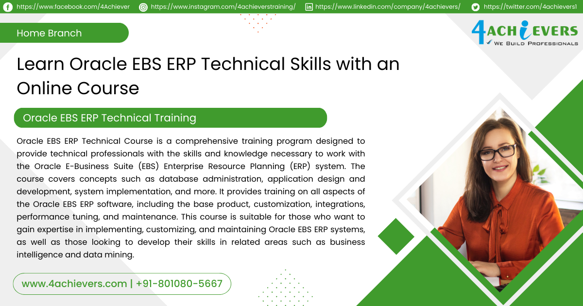Best Oracle EBS ERP Technical Training institute offering 100% Placement in 2023 | Oracle EBS ...